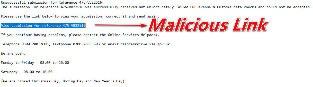 Detailed Technical Analysis of Fake HMRC Spam Campaign Attack