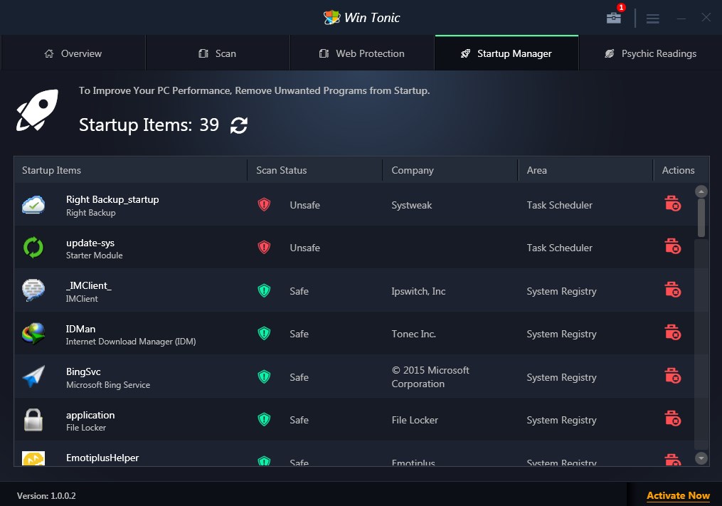 Win Tonic – A firewall against Virus, Malware & Also a Junk Cleaner