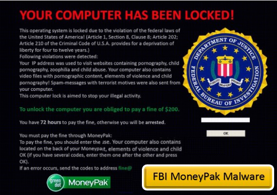 FBI MoneyPak Ransomware – Removal Tool, Protection Guide